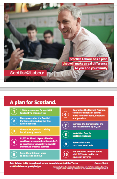 Scottish Labour launches election pledge card - LabourList