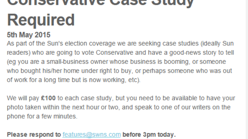 Why do The Sun need to pay people to praise the Tories? - LabourList