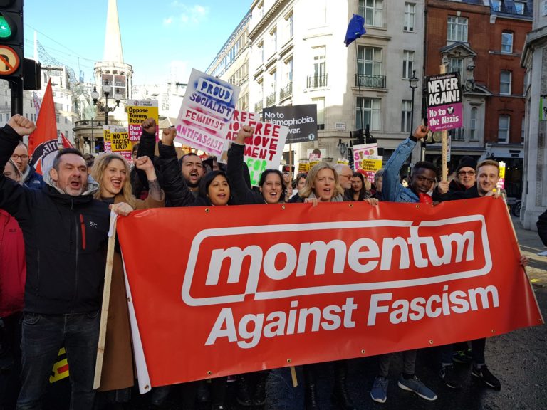 Anti-fascists outnumber far-right at London protests, say Momentum ...