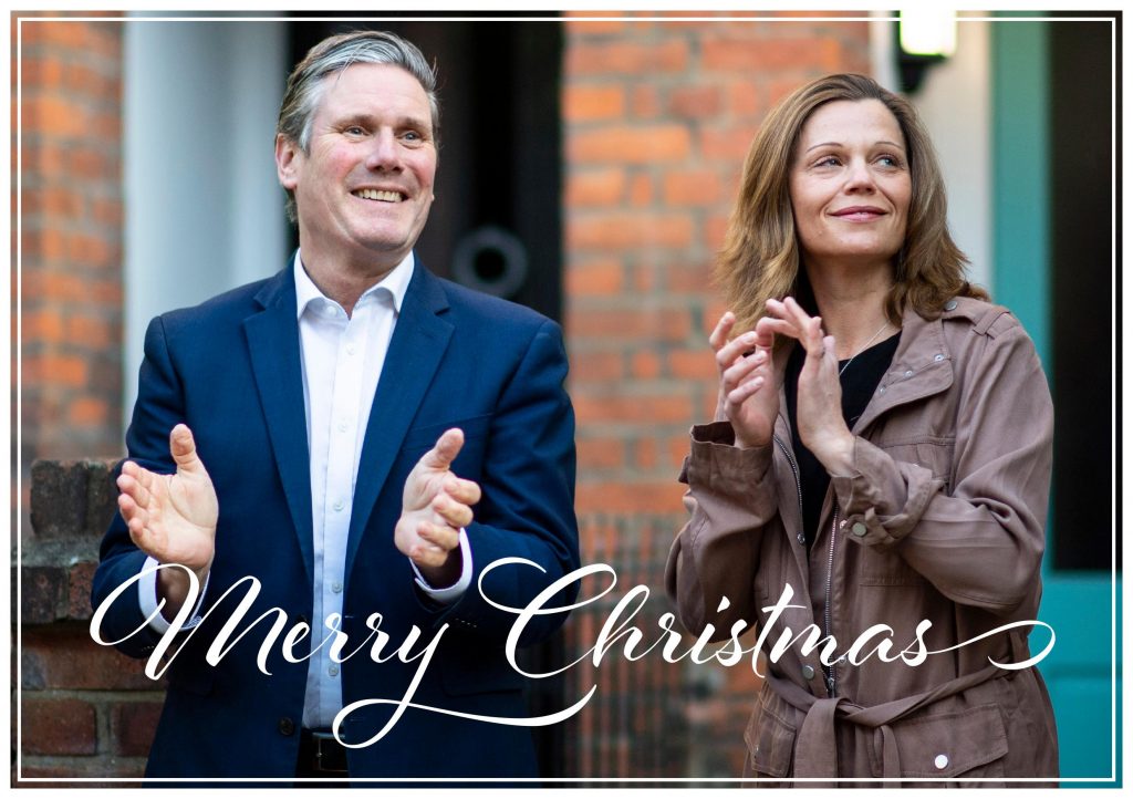 Starmer unveils Christmas card paying tribute to key workers - LabourList