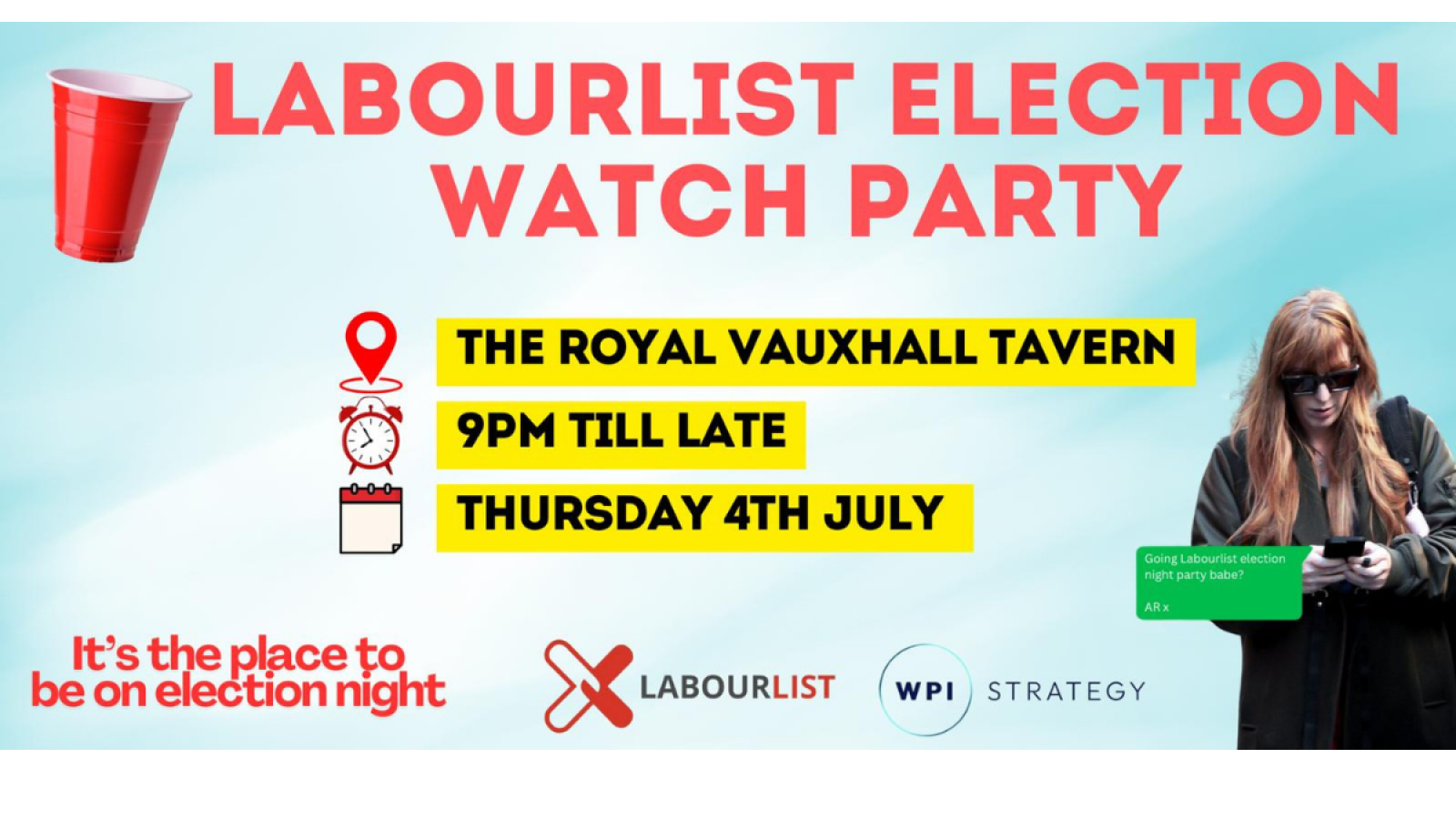 Join us at our Labour Election Night Watch Party in London